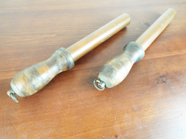 Antique Pair Of Naval Belaying Pins Heavy Bronze Victorian Era Nautica ...