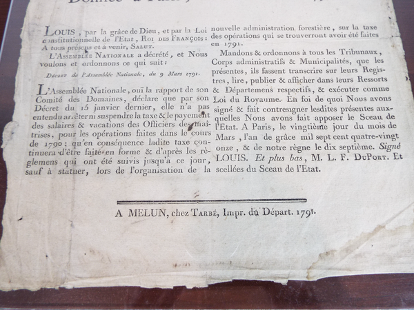 Antique French Revolutionary Poster Military Decree 1791 Original Publ ...