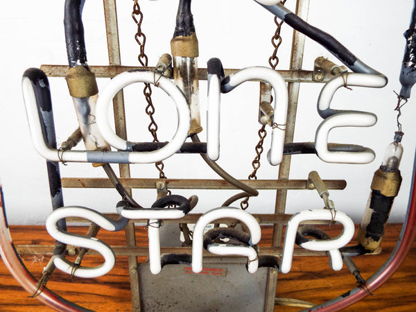 Vintage 1970s Advertising Sign Lone Star Beer Working Neon Light Texas ...