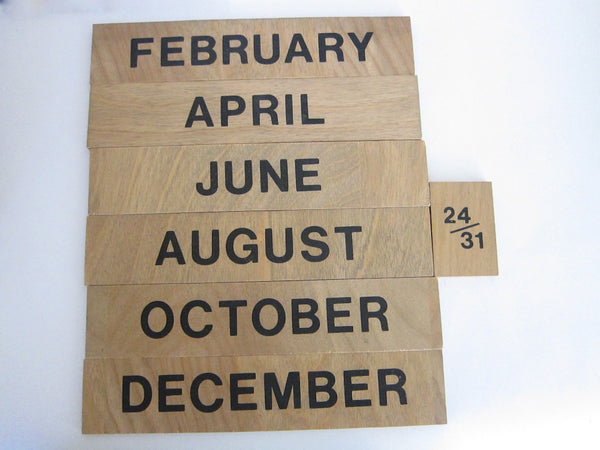 Vintage Wooden Perpetual Calendar Wall Calendars – Yesteryear Essentials