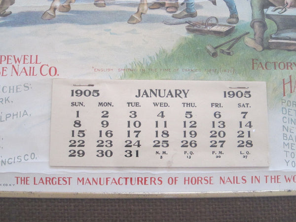 Vintage 1905 Calendars for Capewell Horse Nails – Yesteryear Essentials