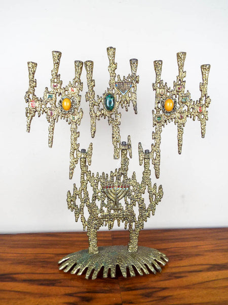 Vintage 1970s Brass Wainberg Hannuka Menorah 13" – Yesteryear Essentials