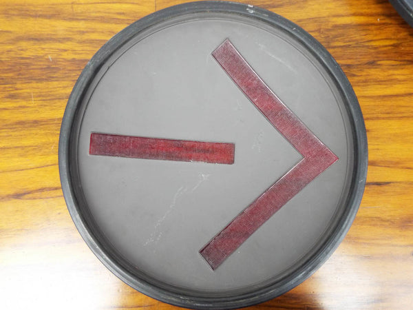 KOPP GLASS Arrow Traffic Signal Light Signs Blue Red – Yesteryear ...