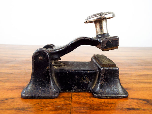 Antique Art Nouveau Victorian Cast Iron Embossing Stamp Seal Crimper ...